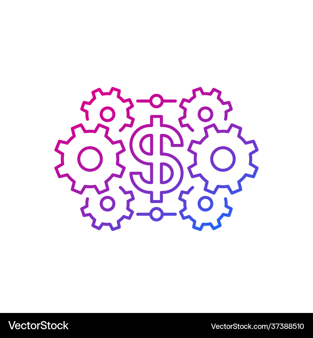 Cost effective icon line design Royalty Free Vector Image