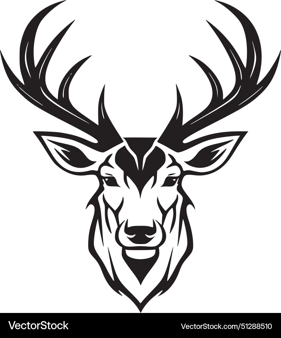 Dear - black and white Royalty Free Vector Image