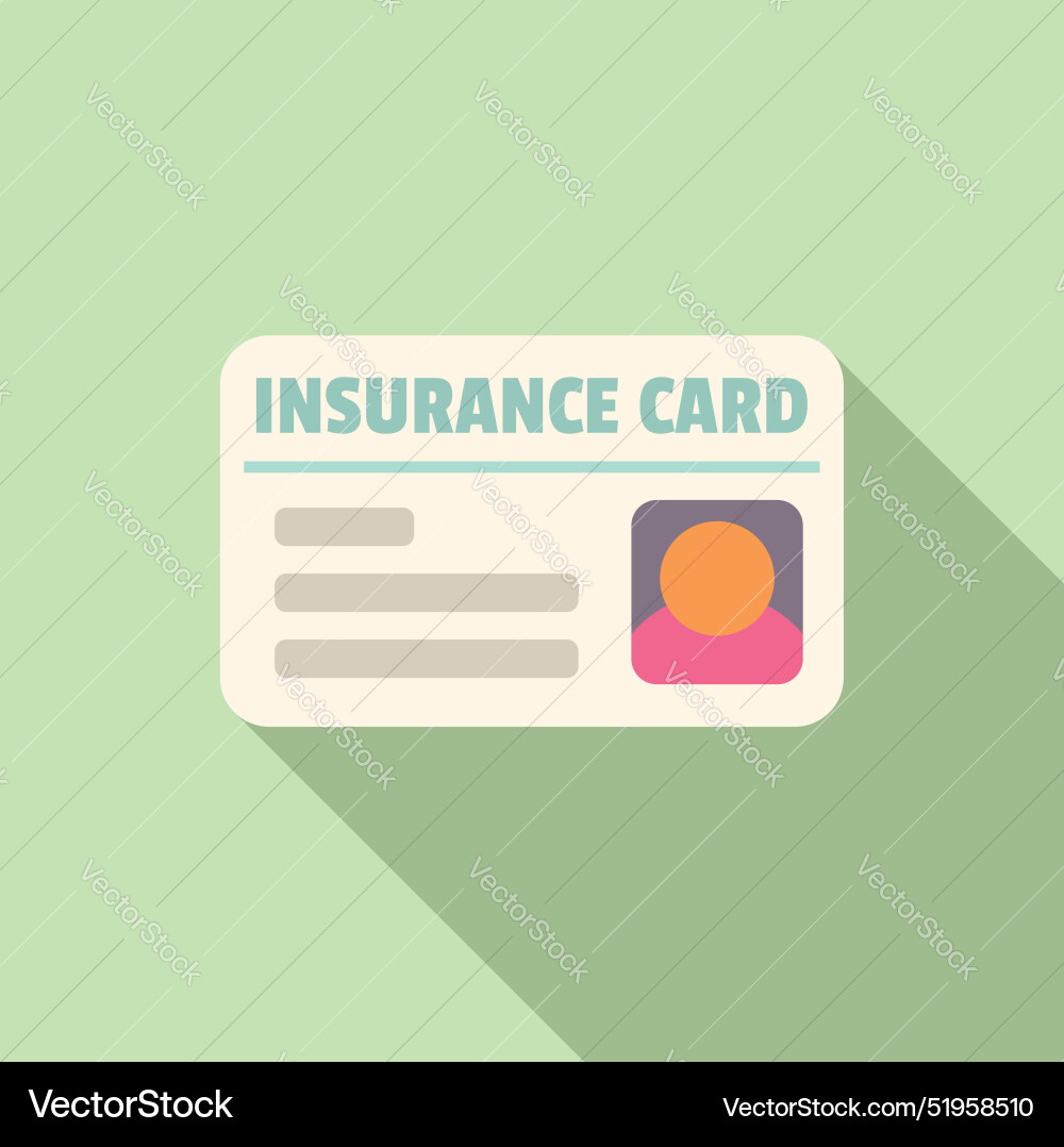 Insurance card showing personal information Vector Image