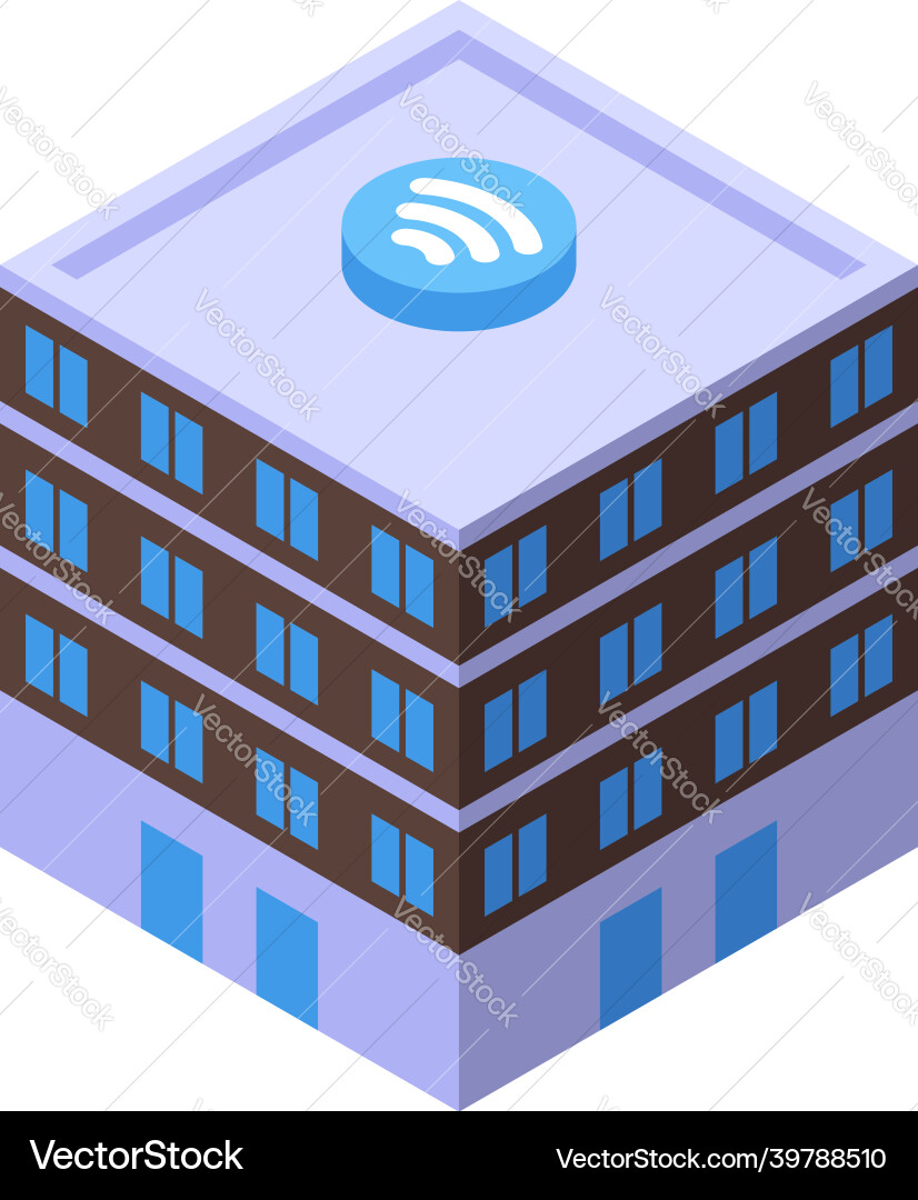 Internet provider building icon isometric Vector Image
