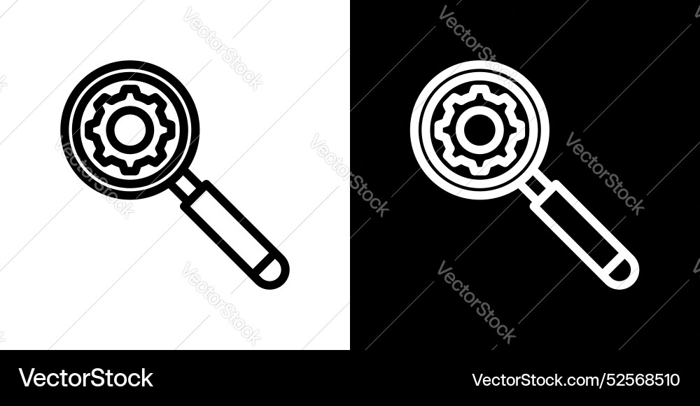 Investigate icon set on white background Vector Image