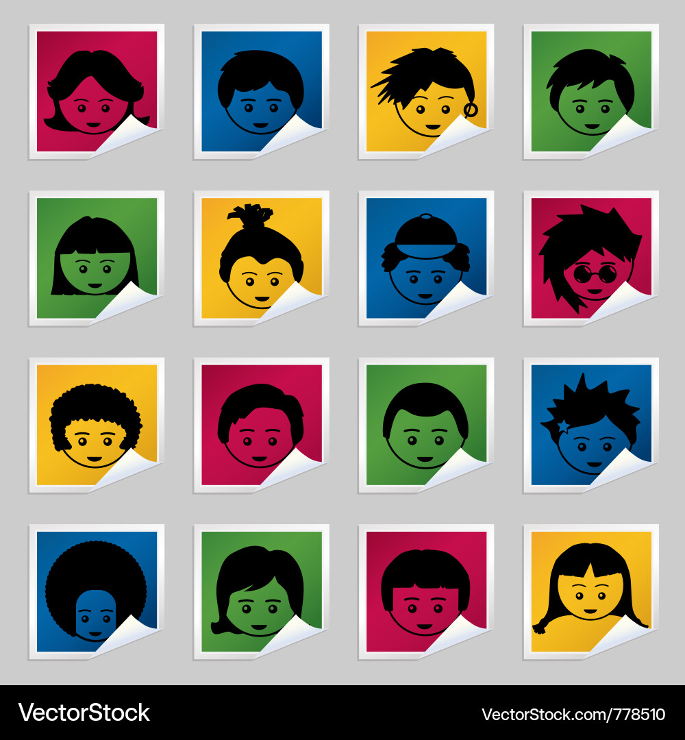 Kids labels Royalty Free Vector Image - VectorStock