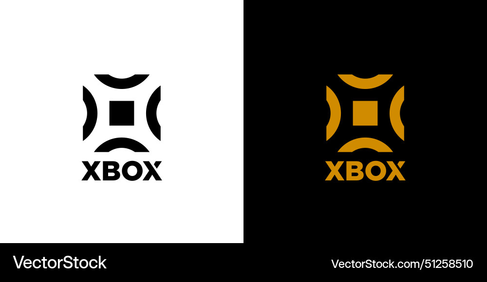 Modern and strong x box logo design Royalty Free Vector