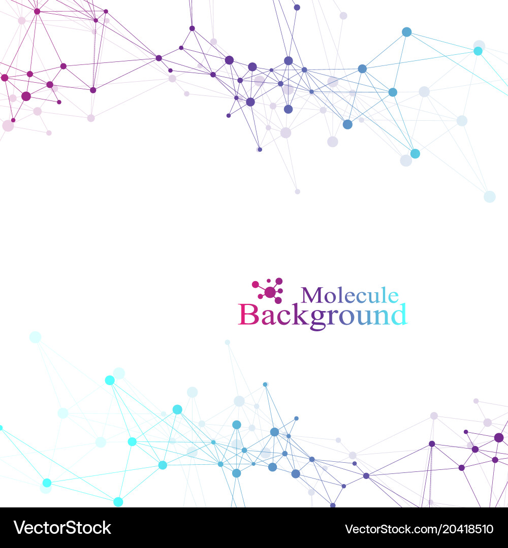 Molecular Network - DNA & Neuron Connections Vector Image