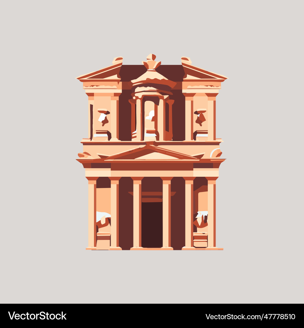 Petra in jordan Royalty Free Vector Image - VectorStock