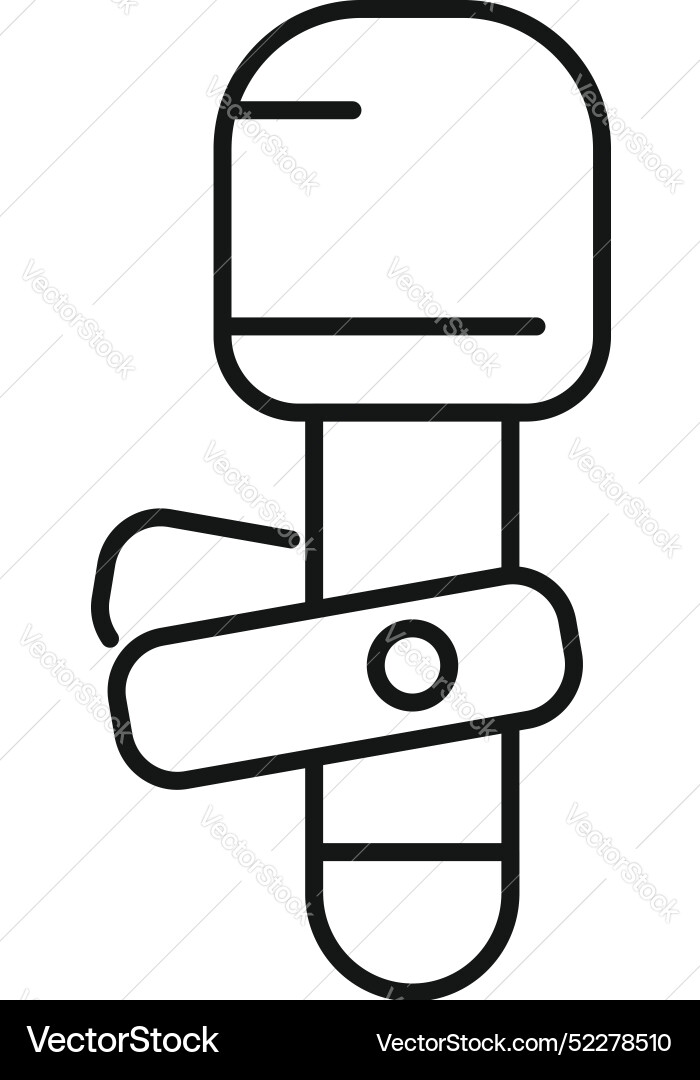 Wireless microphone icon with clip for sound Vector Image