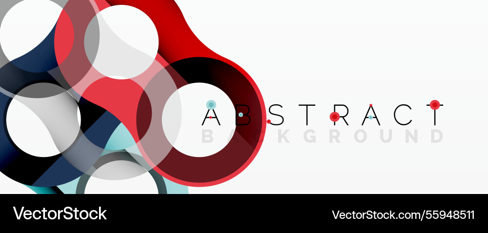 Abstract composition with intertwined circular Vector Image
