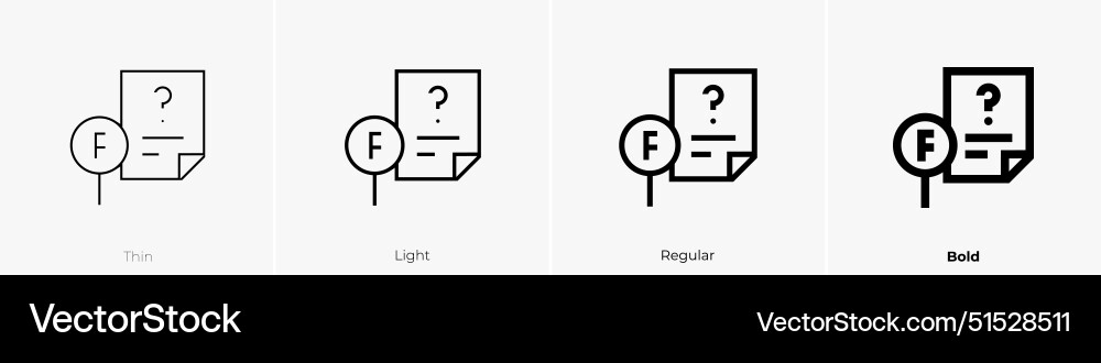 Fake icon thin light regular and bold style Vector Image