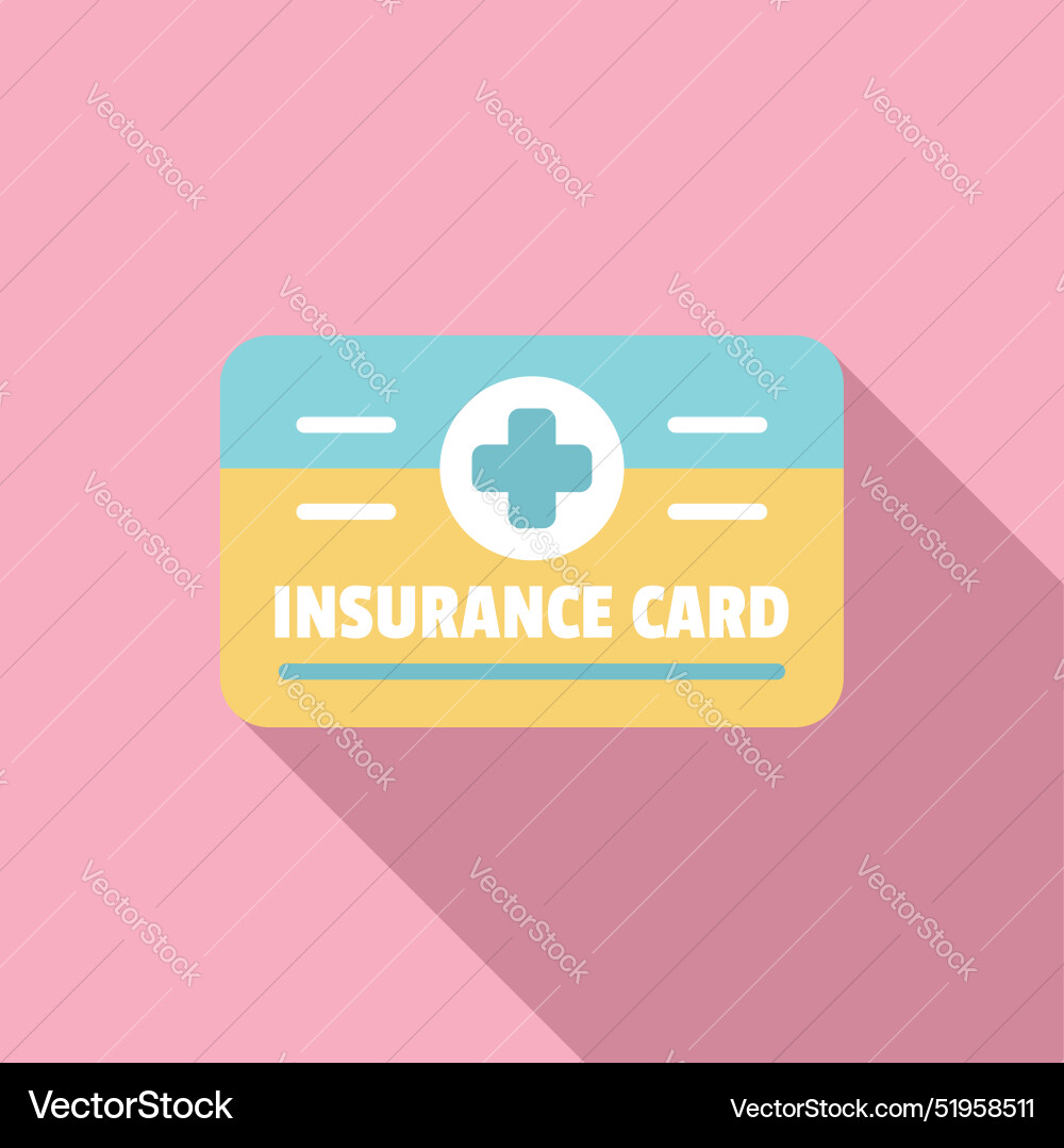 Insurance card representing health coverage and Vector Image