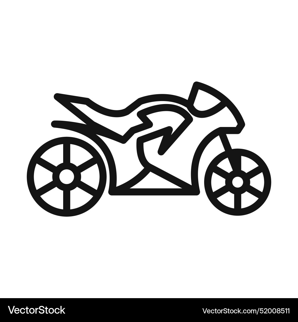 Motorcycle icon pack biking for travel Royalty Free Vector