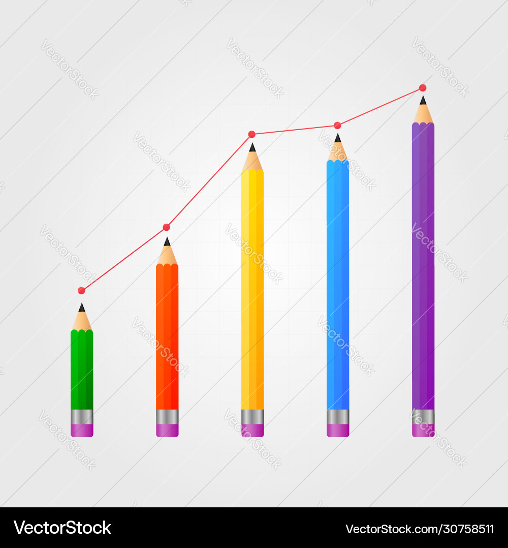 Progress chart Royalty Free Vector Image - VectorStock