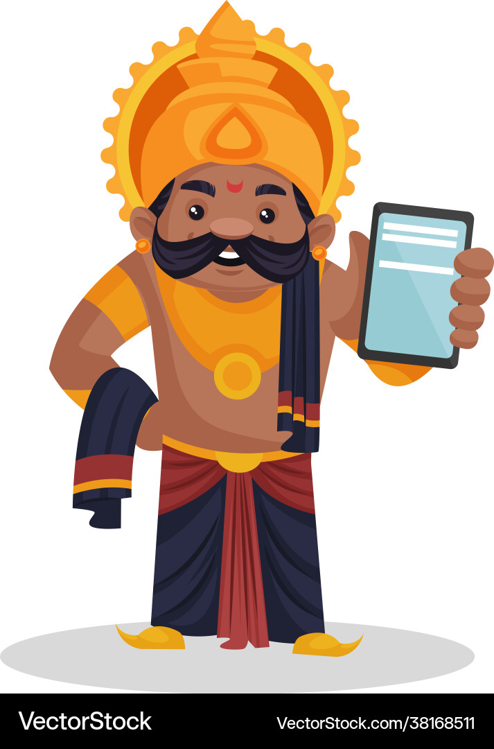 Ravana cartoon character Royalty Free Vector Image