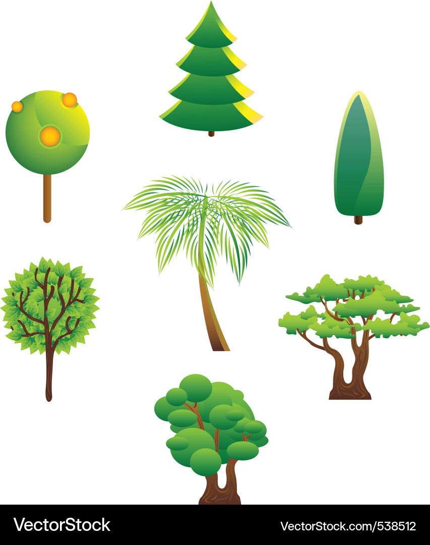 Forest icons Royalty Free Vector Image - VectorStock