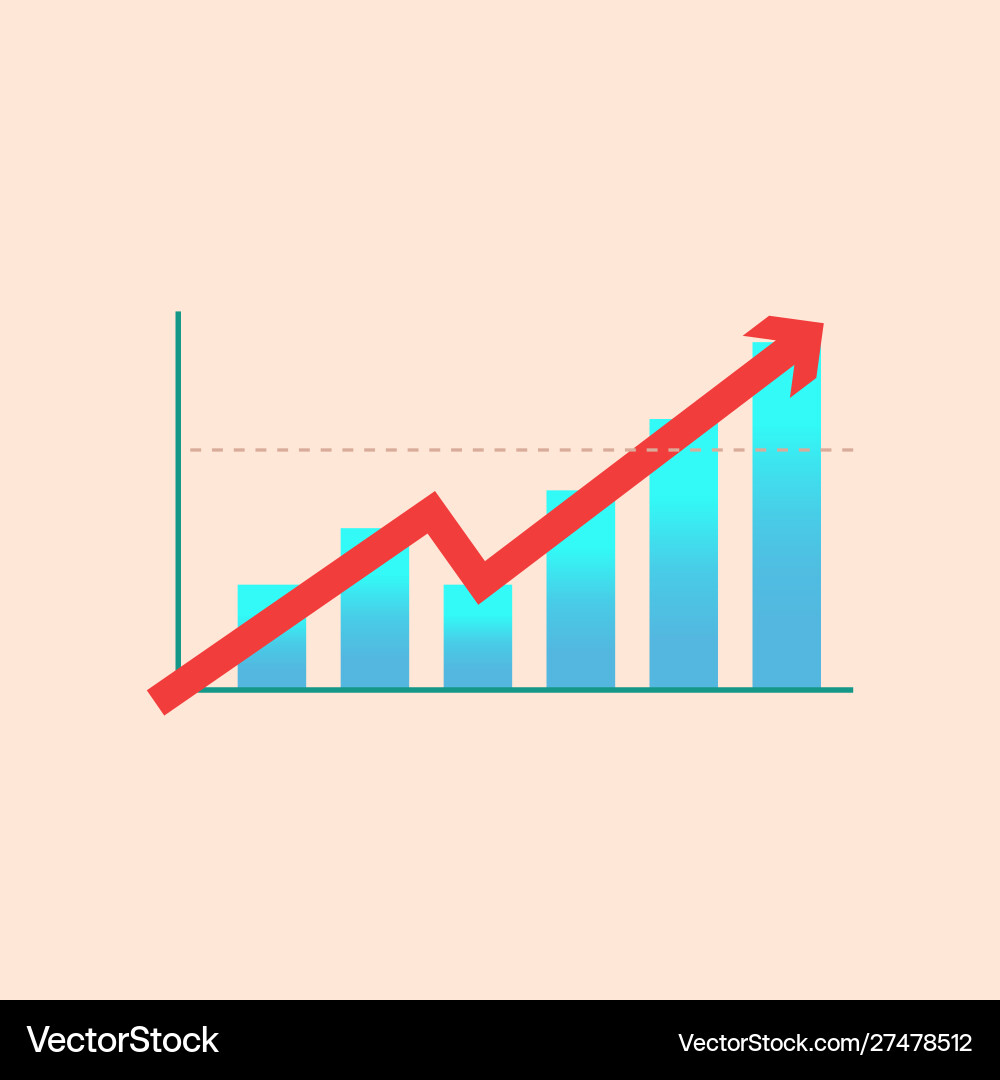 Graph up diagram Royalty Free Vector Image - VectorStock