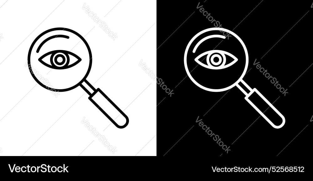 Investigation icon set on white background Vector Image
