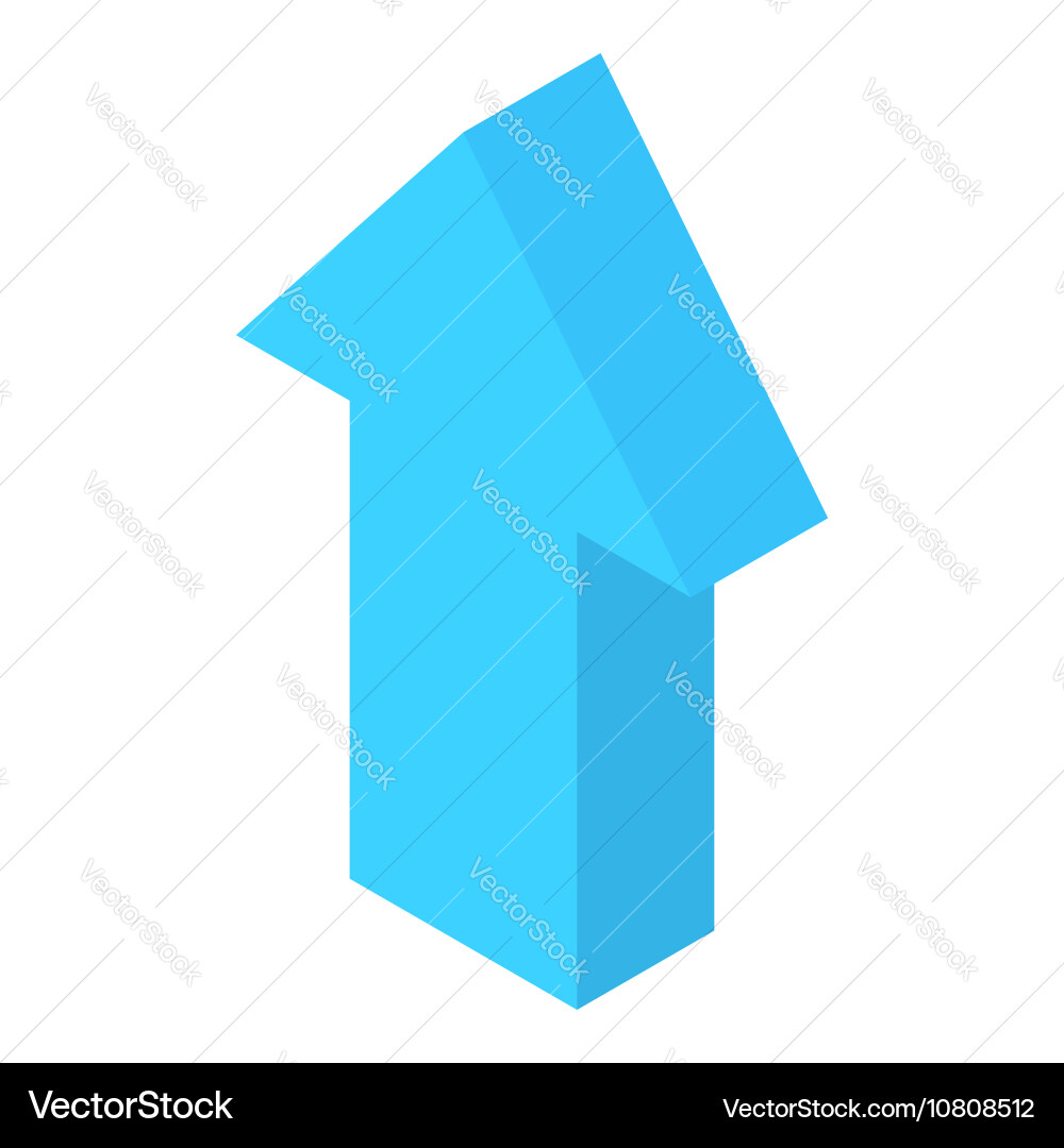 Straight up arrow icon cartoon style Royalty Free Vector