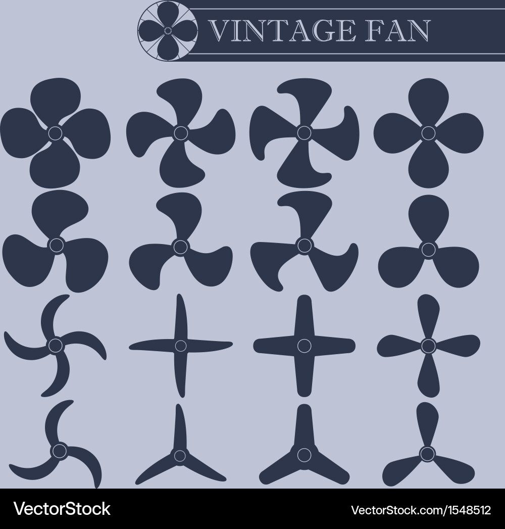 Vintage fan part Royalty Free Vector Image - VectorStock