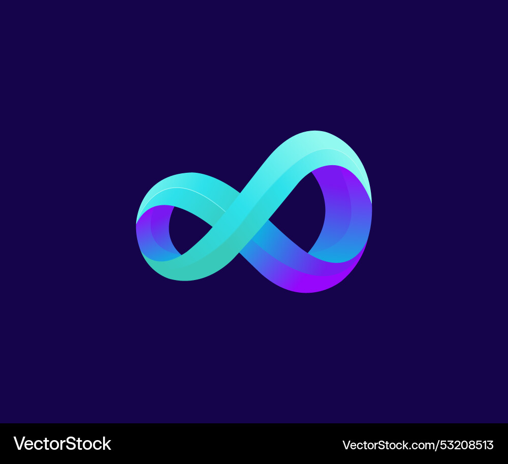 3d infinity logo design template Royalty Free Vector Image