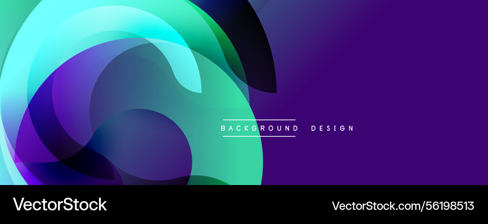 Abstract fluid shapes overlap creating dynamic Vector Image