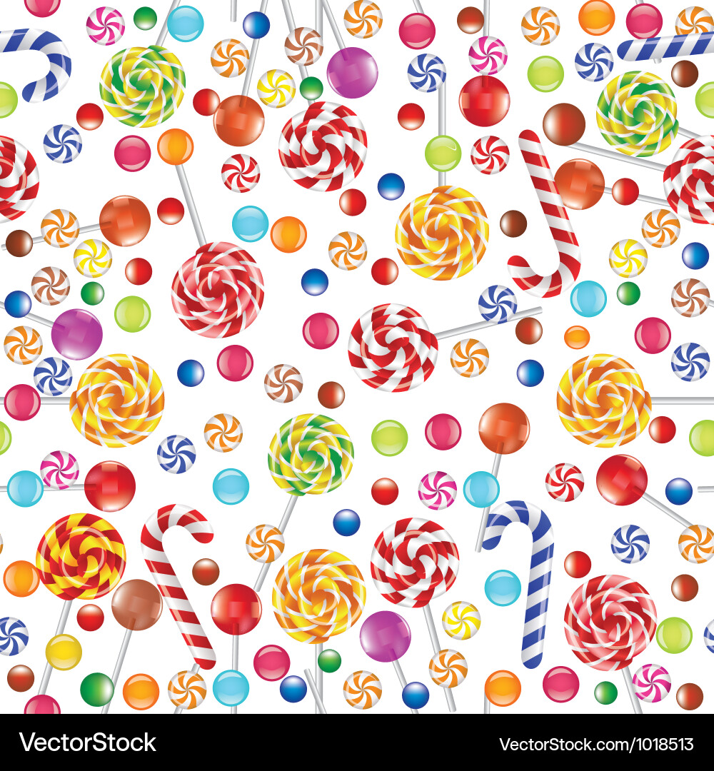 Candies seamless background Royalty Free Vector Image