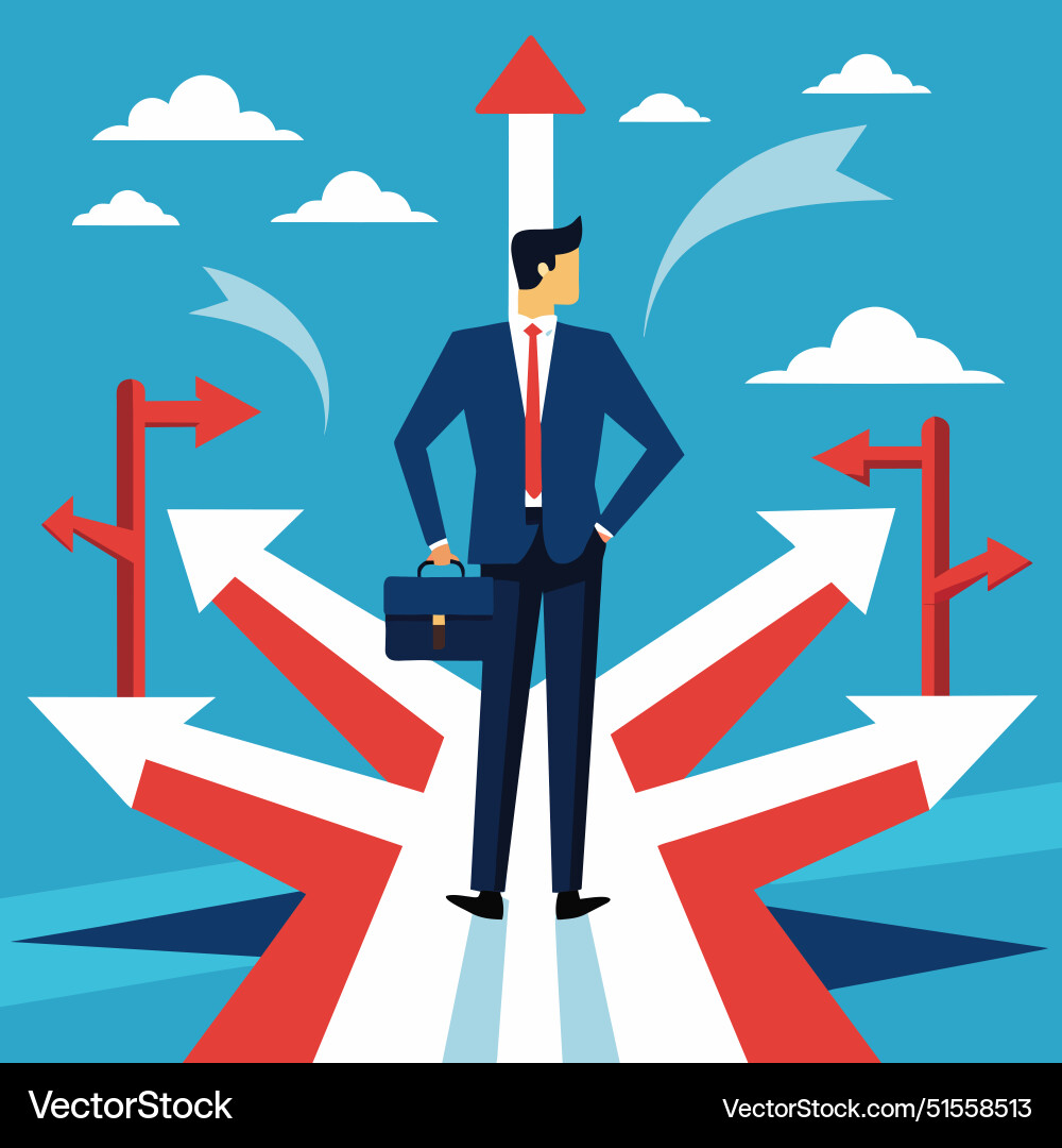 Career decision choosing direction choices Vector Image