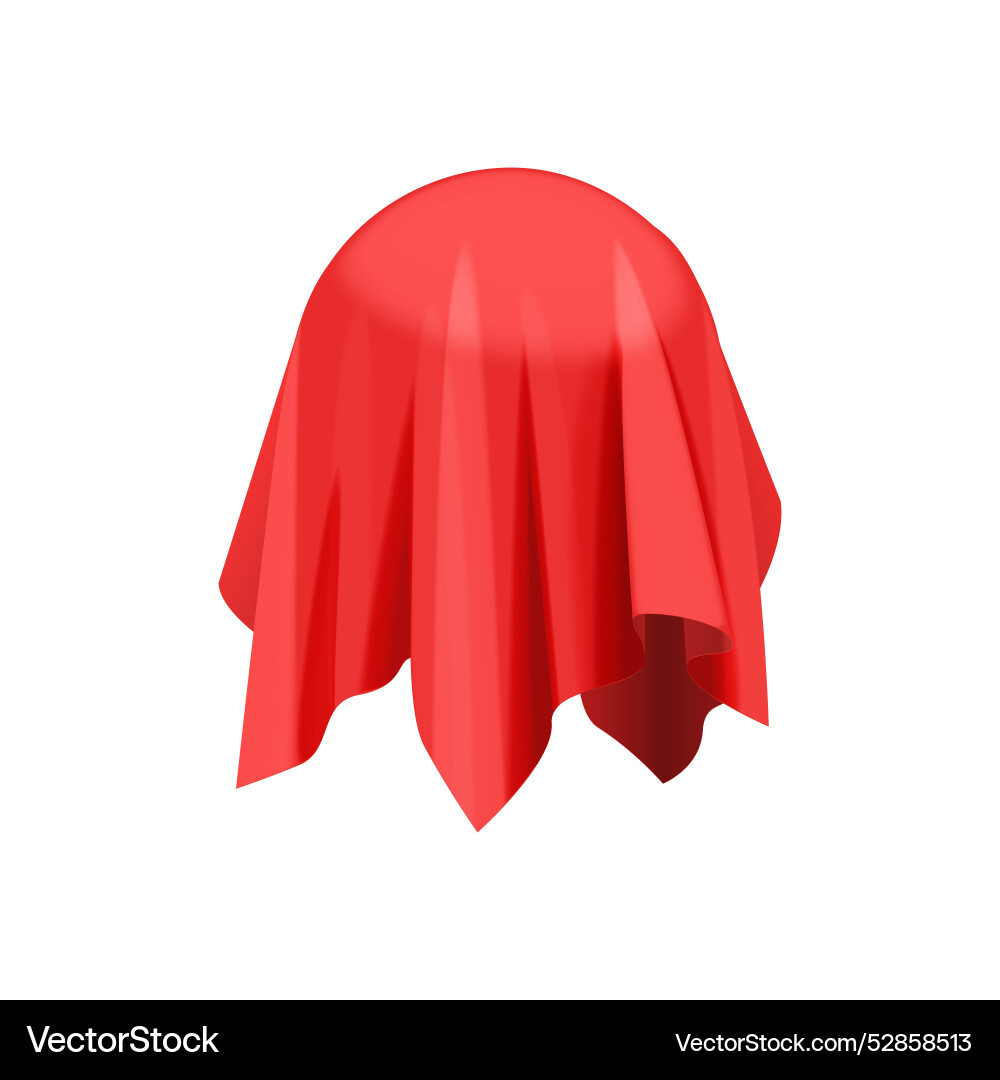 Red drapery on object Royalty Free Vector Image