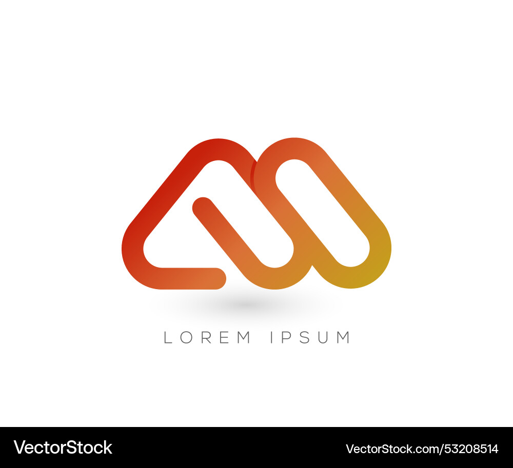 Am letter logo design template Royalty Free Vector Image