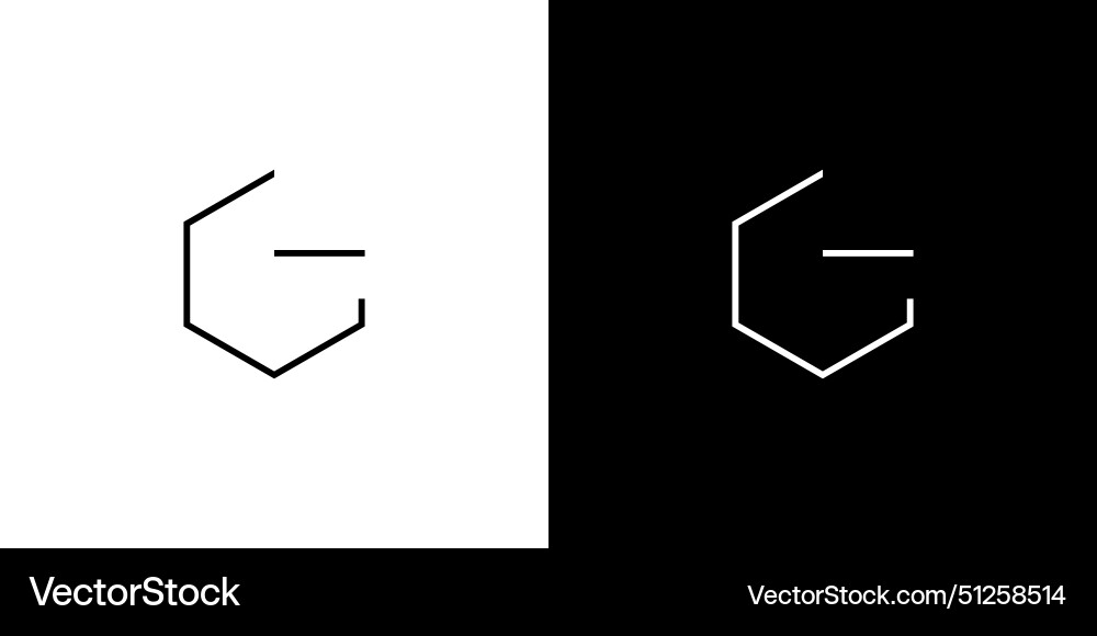 Modern and unique g letter initial logo design 3 Vector Image