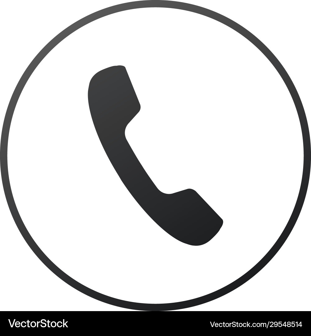 Phone icon handset in circle telephone Royalty Free Vector