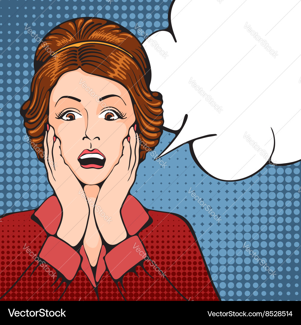 Scared women Royalty Free Vector Image - VectorStock