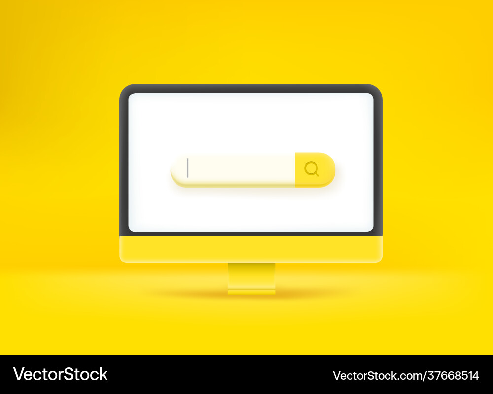 Searching web bar on screen modern Royalty Free Vector Image