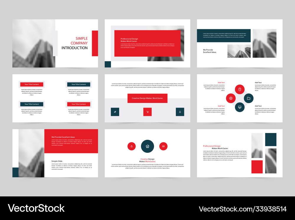 Simple company introduction demo Royalty Free Vector Image
