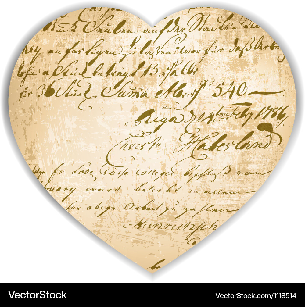 Vintage heart Royalty Free Vector Image - VectorStock