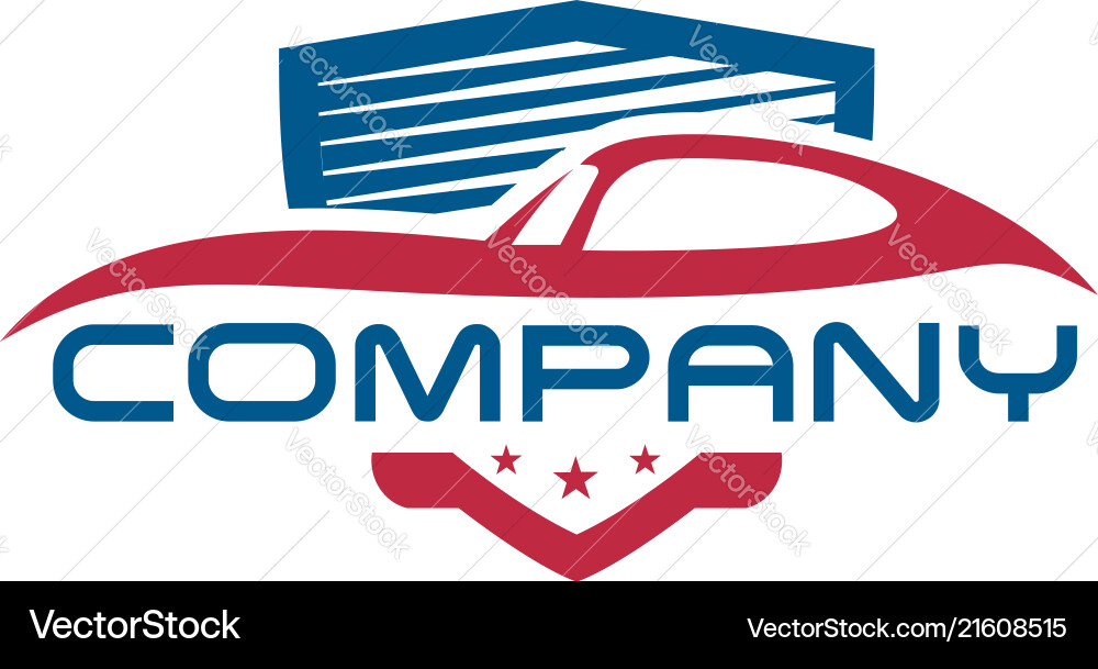 Car shield logo template designs Royalty Free Vector Image