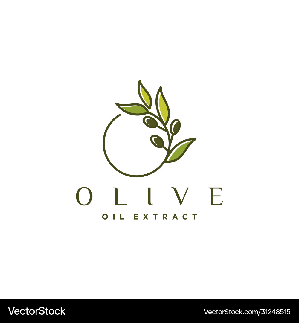Olive oil logo design template Royalty Free Vector Image