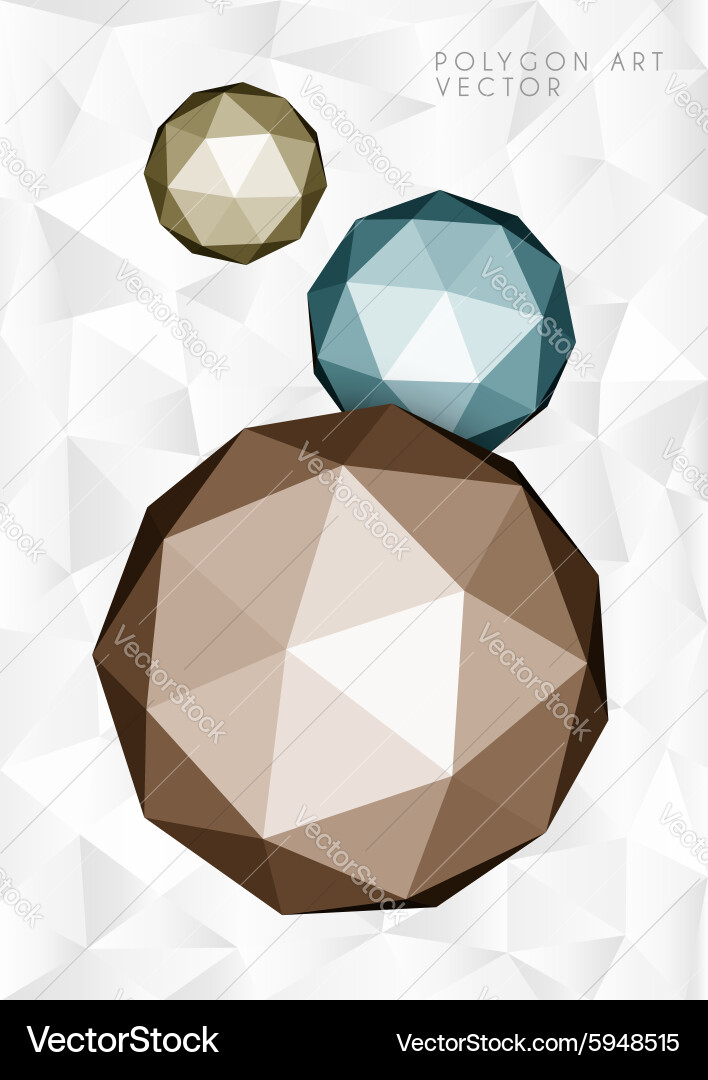 Polygon spheres Royalty Free Vector Image - VectorStock