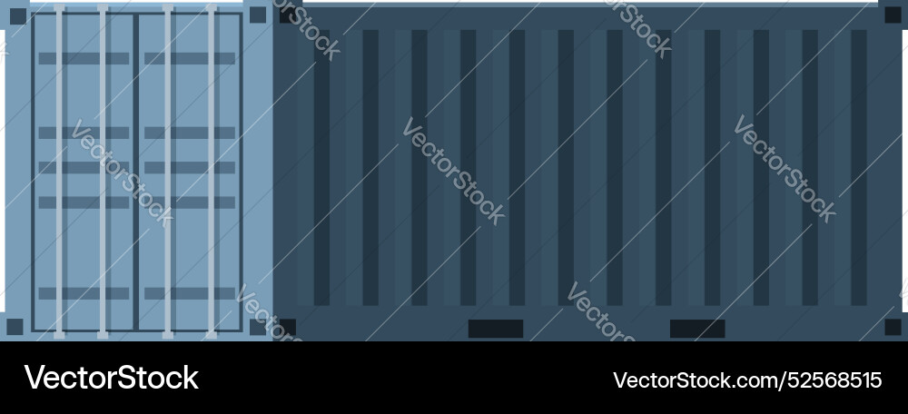 Two large metal cargo containers standing together
