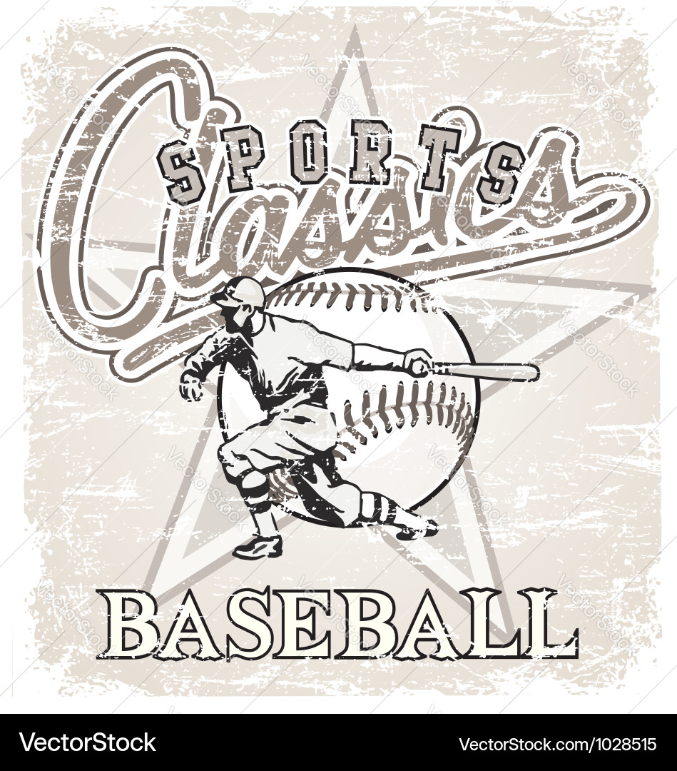 Vintage Baseball Grunge Royalty Free Vector Image