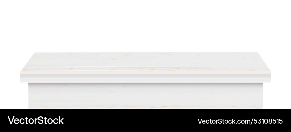 Wood white table perspective view kitchen top Vector Image