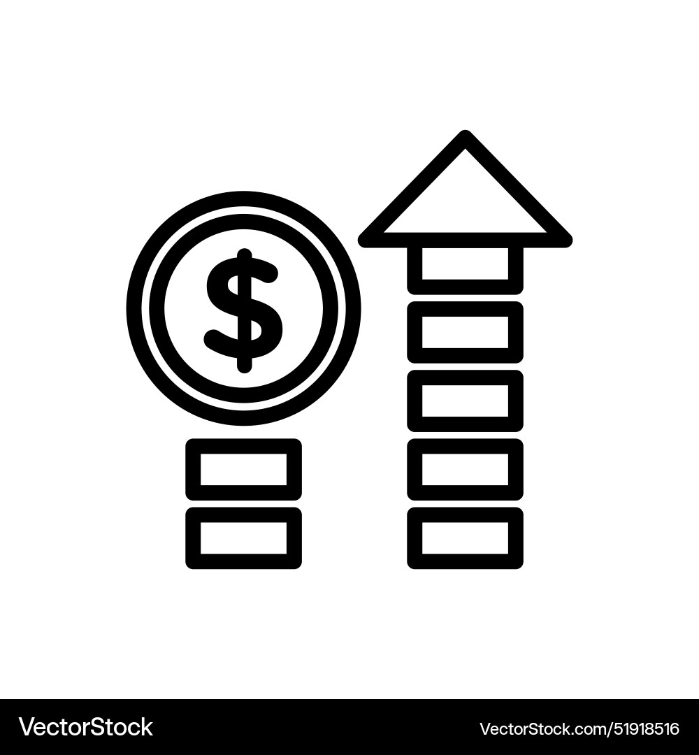 Capital icon outline set collection or pack Vector Image