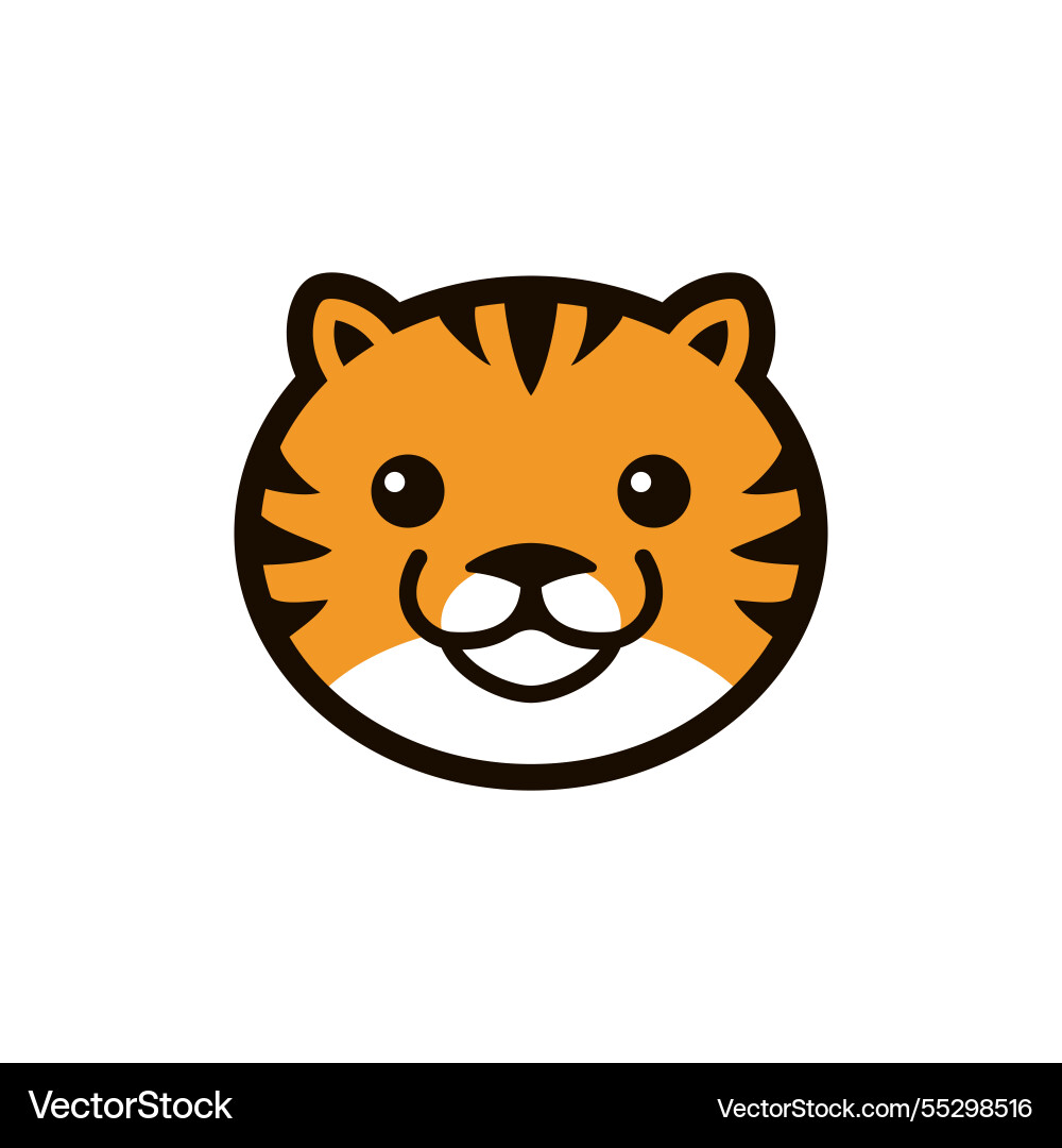 Cute tiger cub Royalty Free Vector Image - VectorStock