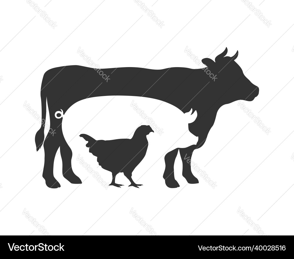 Farm animals Royalty Free Vector Image - VectorStock