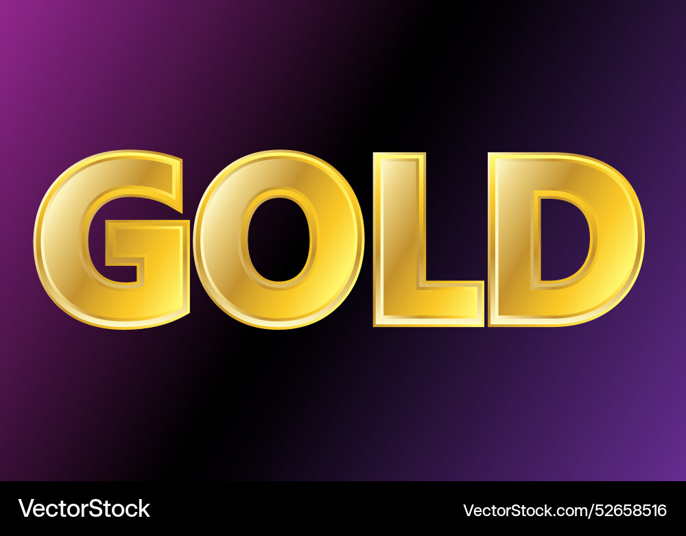 Gold text background in purple color design Vector Image