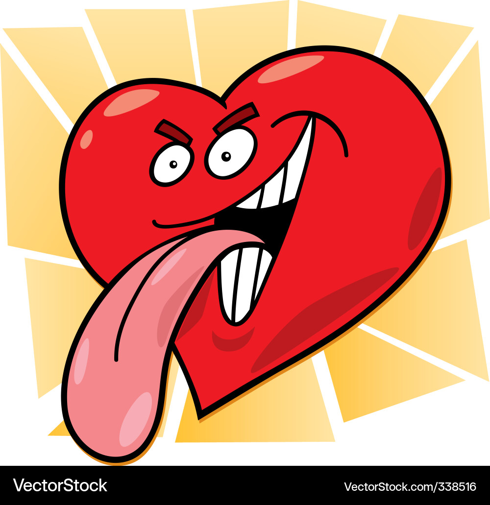 Malicious heart Royalty Free Vector Image - VectorStock