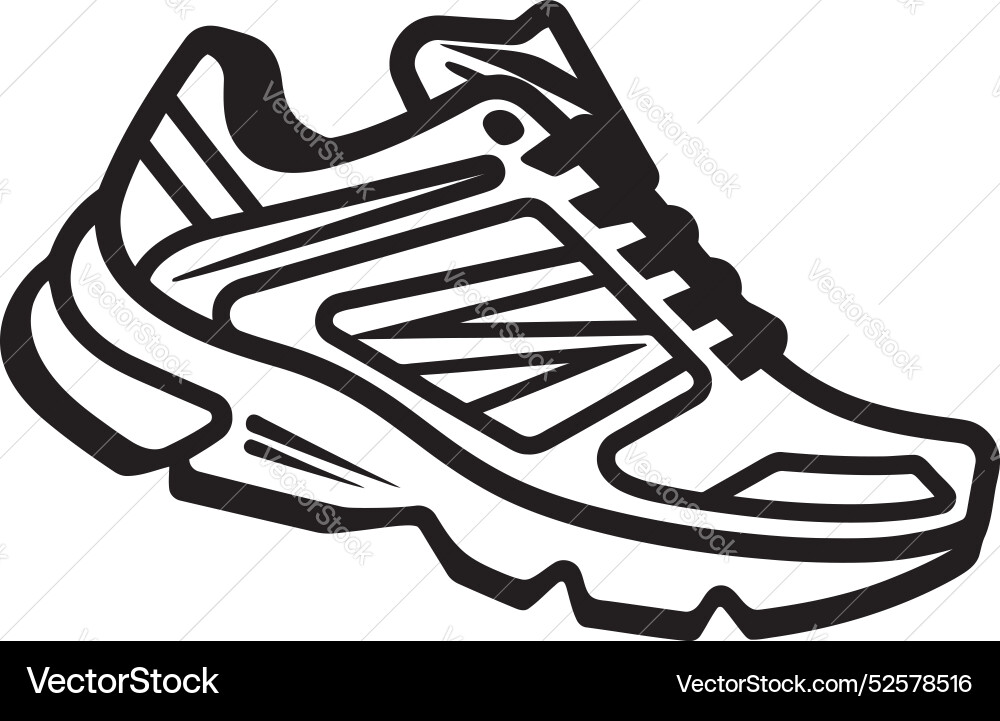 Nova stride futuristic running shoe icon Vector Image