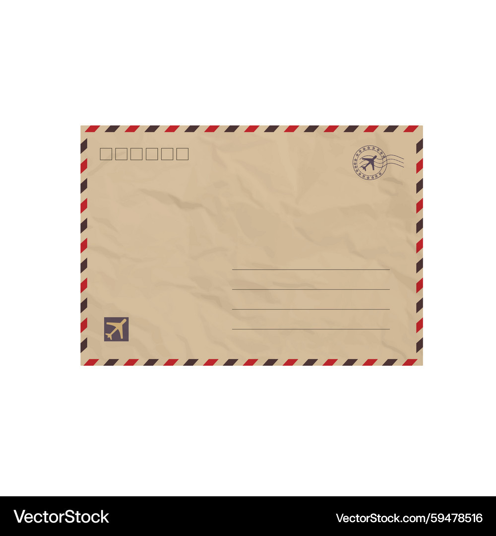 Vintage Retro Envelope Royalty Free Vector Image