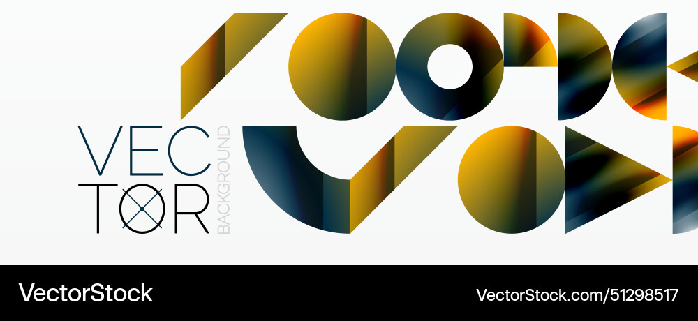 Assorted geometric shapes unite in a minimalistic Vector Image