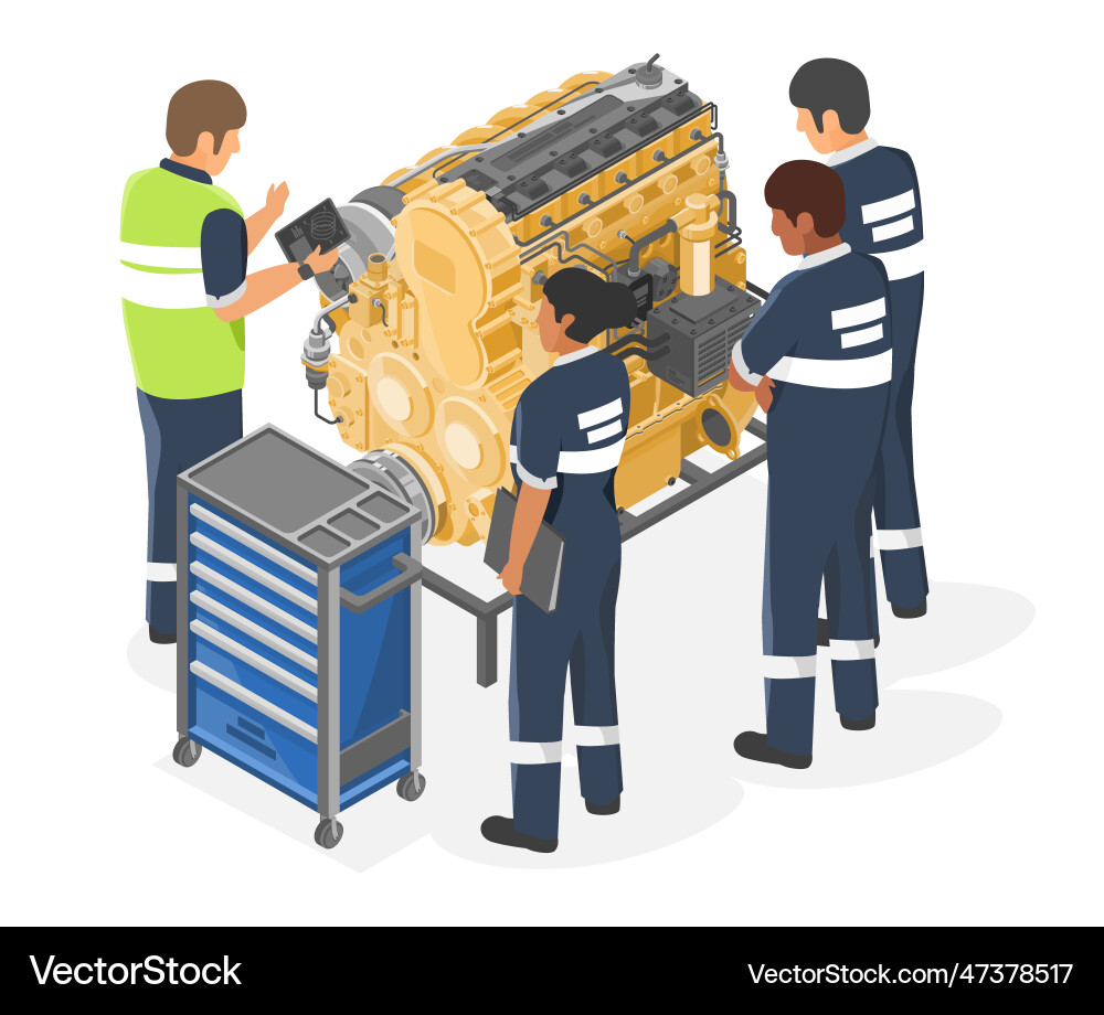Engineer training worker Royalty Free Vector Image