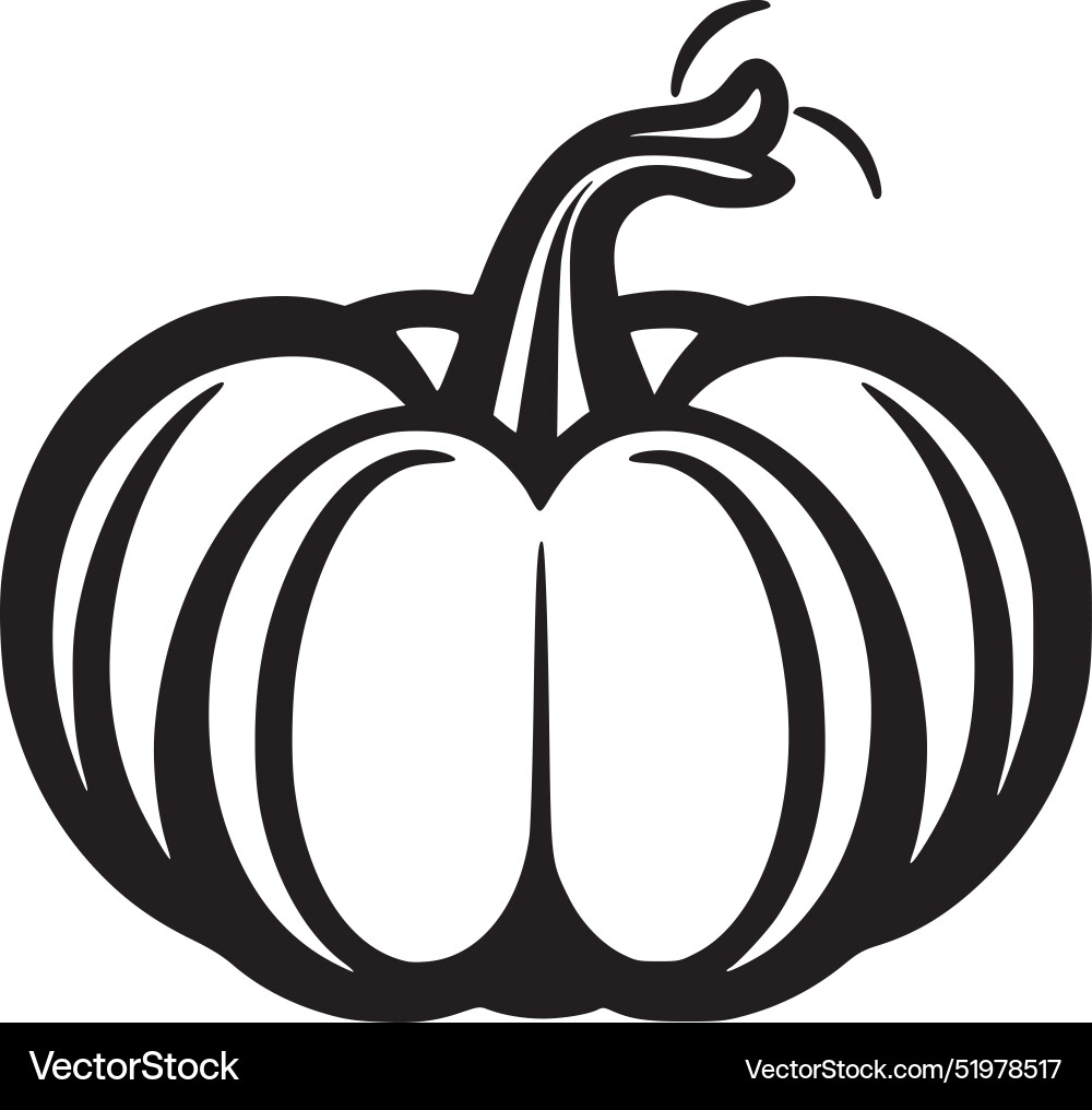 Pumpkin - minimalist and simple silhouette Vector Image