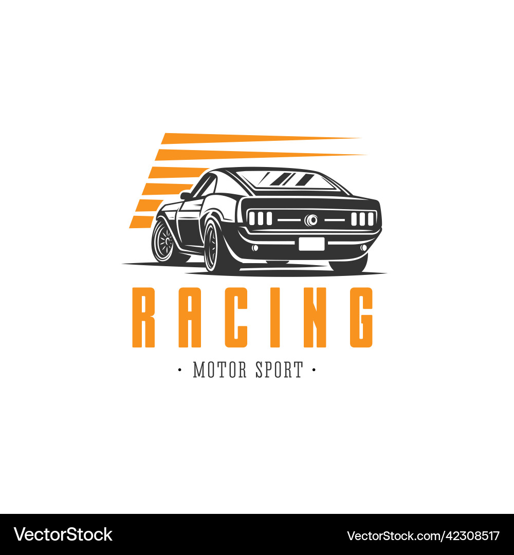 Racing Car Emblem - Speed & Style Royalty Free Vector